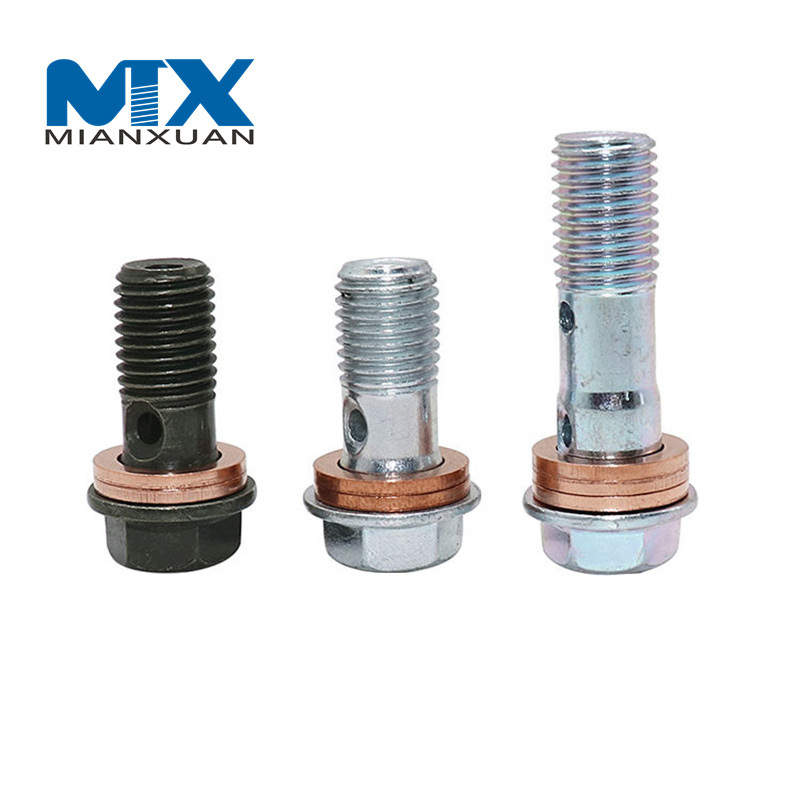 Carbon Steel Hex Hollow Banjo Bolt with Hole Metric Hydraulic Hose Fittings