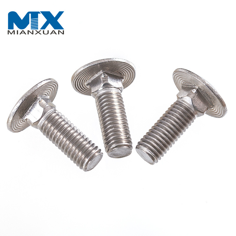 Uni 5732 Galvanized Carriage Bolt ANSI/ASME B 18.5.2.3m Nickel Plated ...