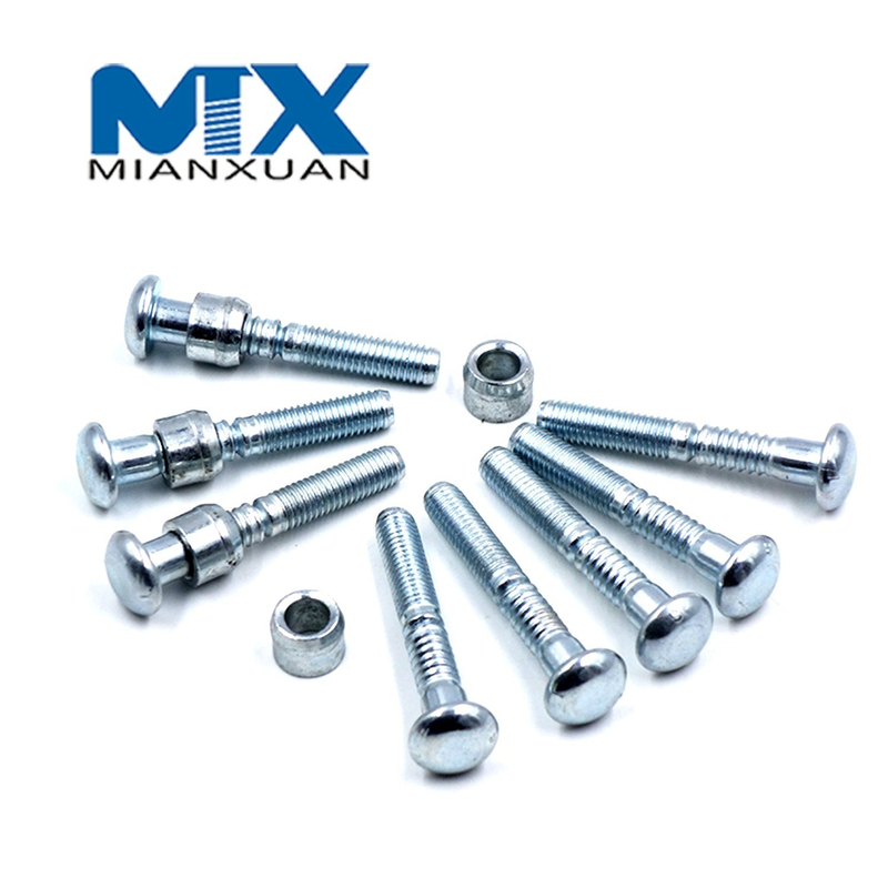 Carbon Steel Semi-Circular Head Ring Grooved Lock Bolt and Nut Hex Head ...