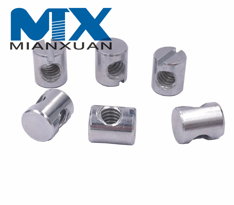 Stainless Steel M8 Nuts Cross Dowel Hole Connecting Nut